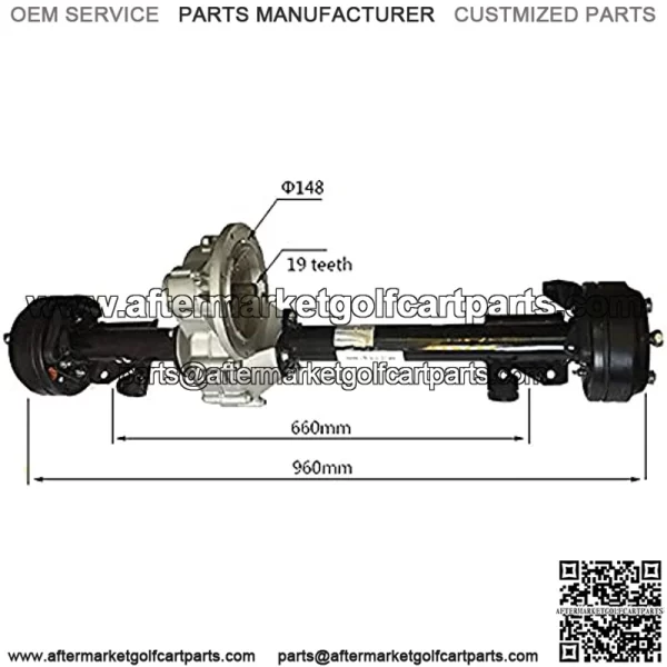 Rear Axle Assembly 73500-G01 for EZGO Golf Cart 1994-Up TXT - Golf Cart ...