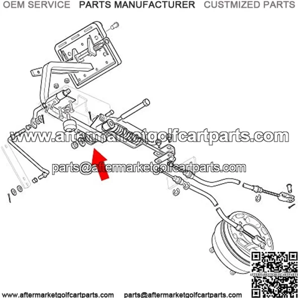 Brake Pedal Torsion Return Spring for EZGO TXT 1994-up Gas/Electric PDS ...